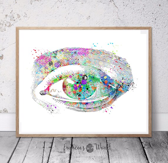 Human Eye Watercolor Printable Medical Art Optometrist Gift Optician ...