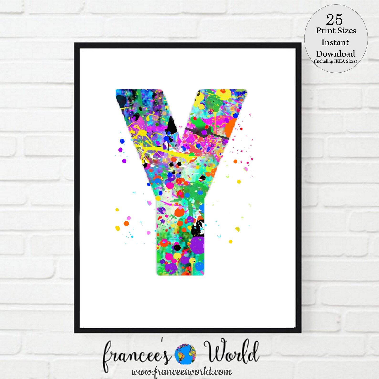 Letter Y Letter Y Wall Decor Letter Y Print Letter Poster - Etsy