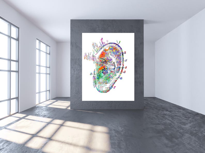 Ear Doctor, Ear Nose Throat Dr Wall Art, Audiology, ENT Office Decor ...