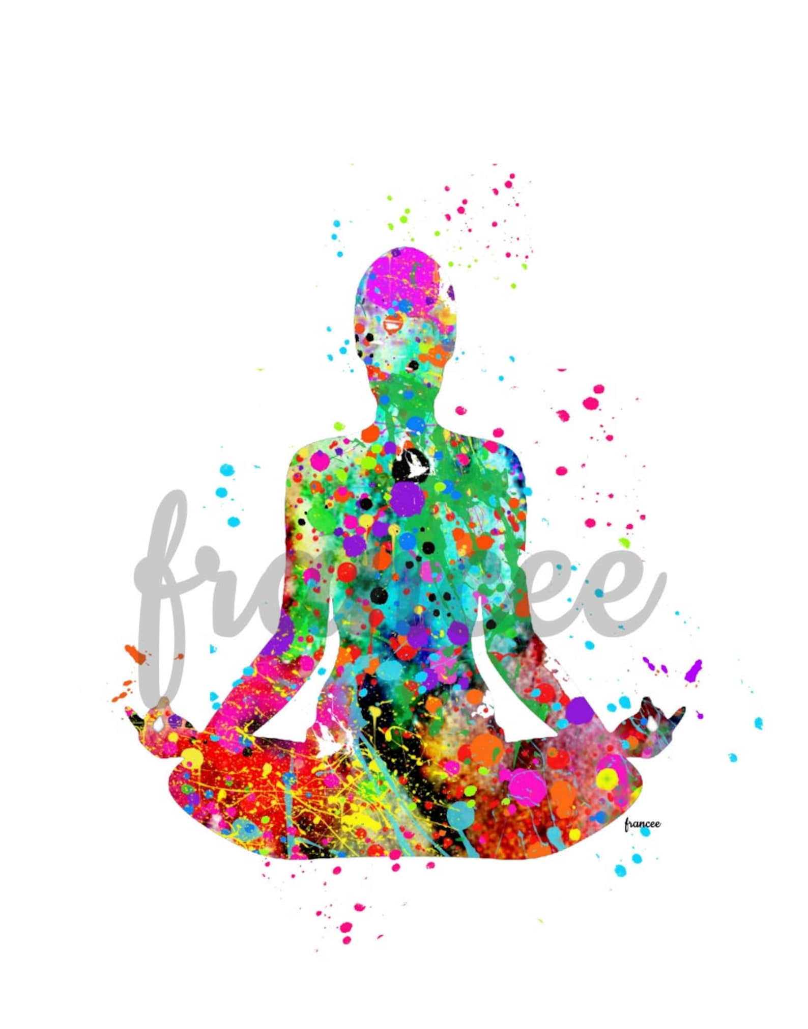Yoga Gift Yoga Artwork Yoga Printable Yoga Art Yoga Wall - Etsy