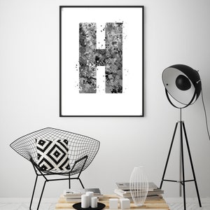 Letter H Wall Decor Letter Art Letter H Print PRINTABLE - Etsy UK