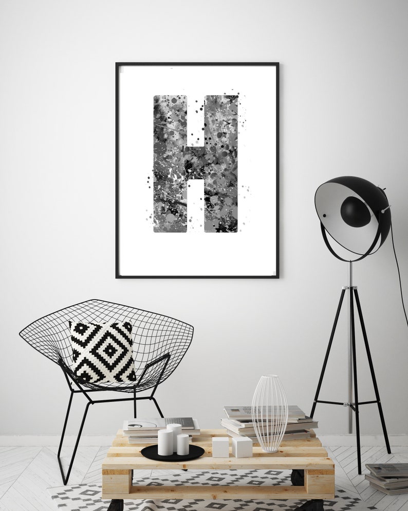 Letter H Wall Decor Letter Art Letter H Print PRINTABLE - Etsy UK