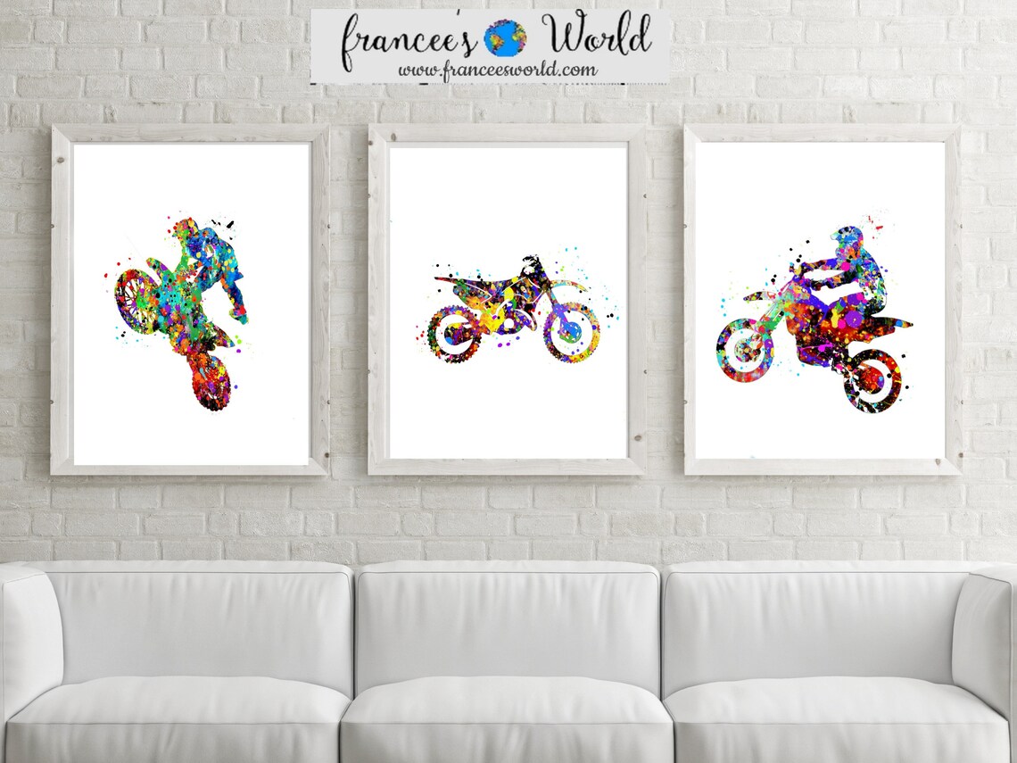 Motorbike Art Motocross Printable Motorcycle - Etsy