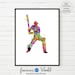 Cricket Print, Cricket Art, PRINTABLE, Watercolor, Sport Decor, Cricket ...