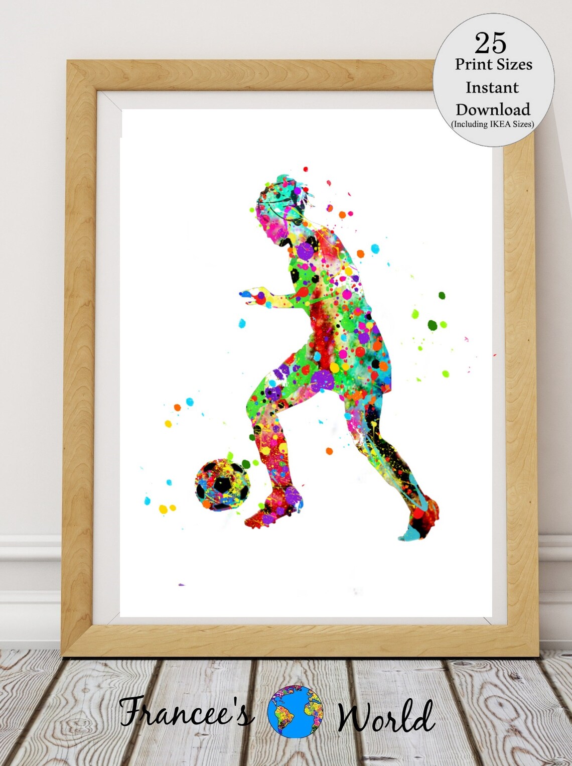 Soccer Girl Print Printable Girl Soccer Postersoccer - Etsy