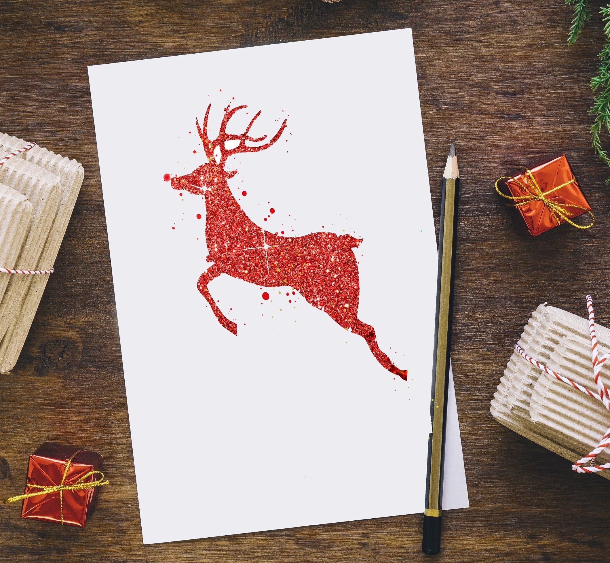Rudolph The Red Nosed Reindeer A4 Print Home Décor Prints etna.com.pe