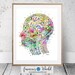 Doctor's Gift-brain Print Art, Brain Printable, Vintage Anatomy Gift ...