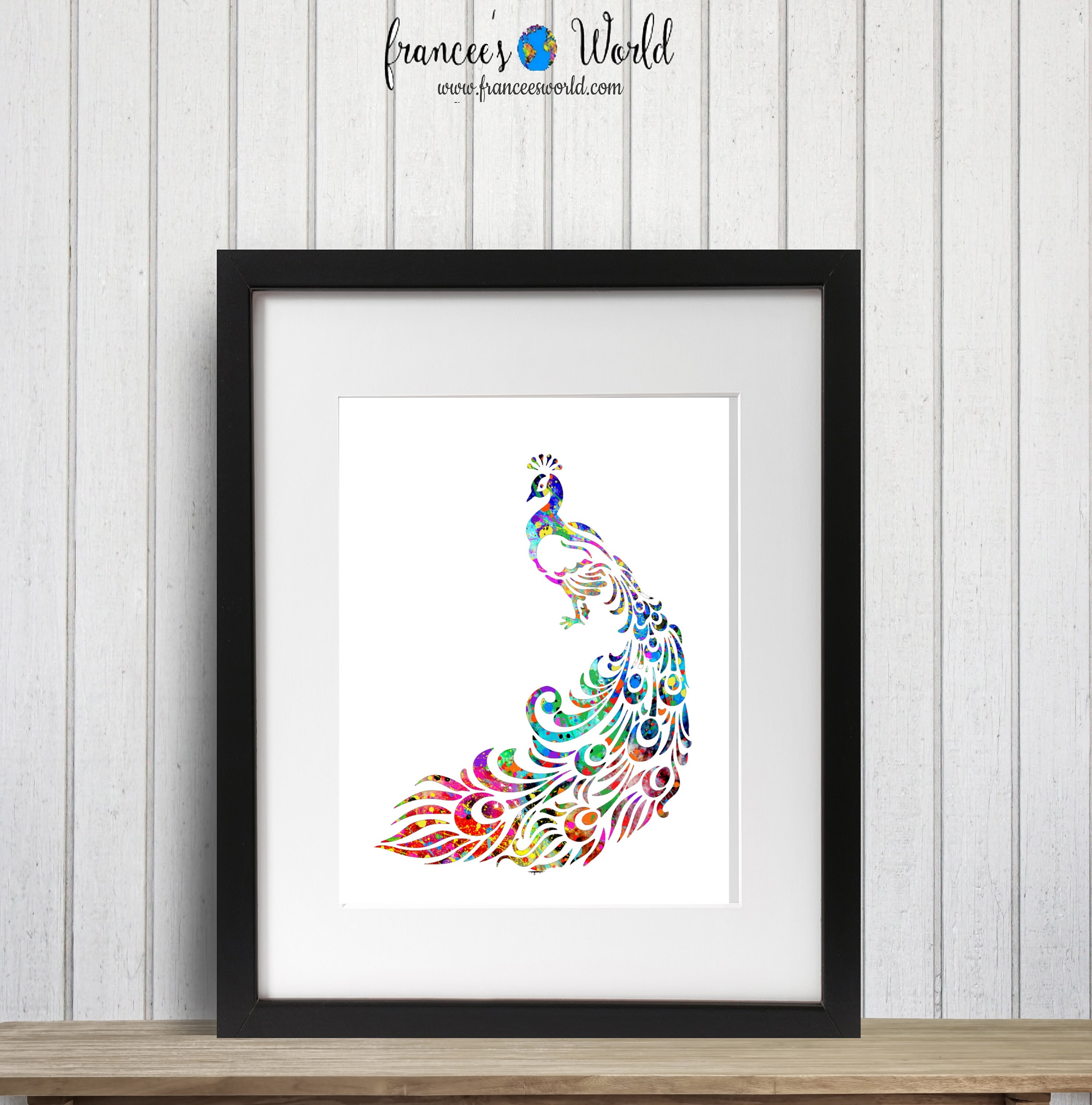 Peacock Watercolor PRINTABLE Peacock Print Peacock Art Peacock - Etsy