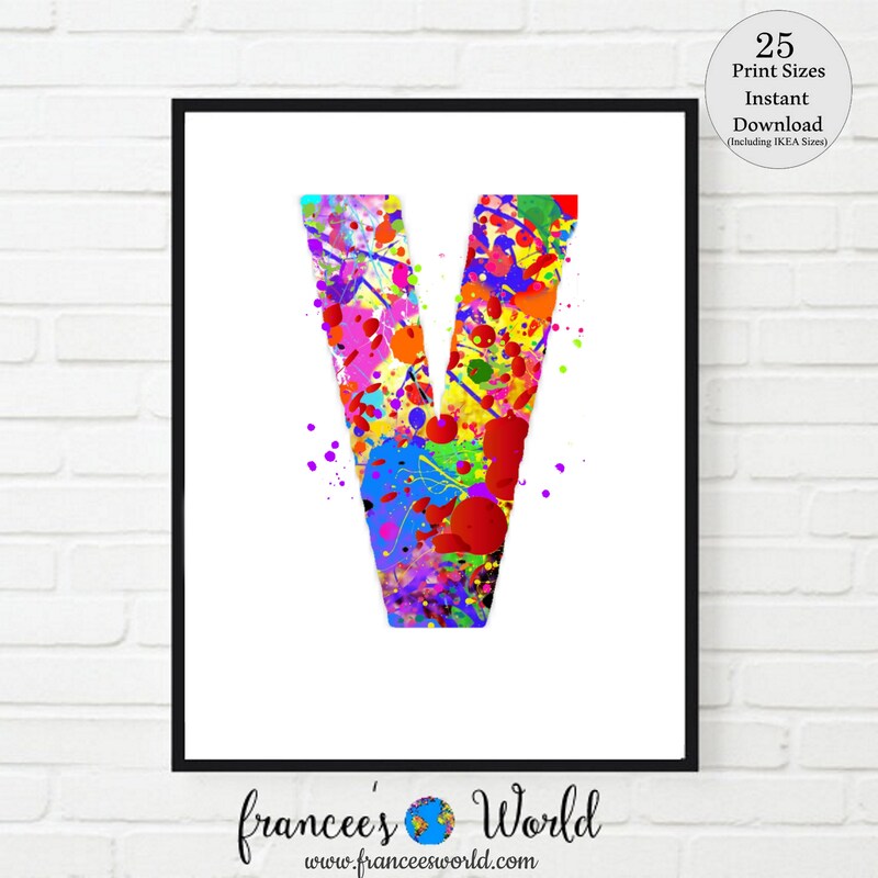 Monogram Letter V - Etsy