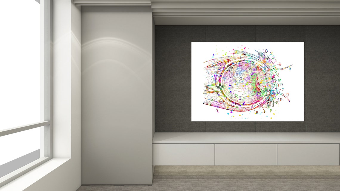 Eye Print Eye Diagram Watercolor Print Eye Anatomy Optometrist - Etsy
