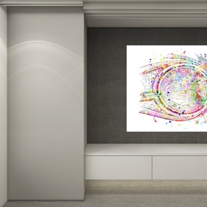 Eye Print Eye Diagram Watercolor Print Eye Anatomy Optometrist Optician ...