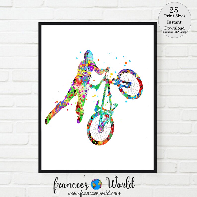 BMX Gift BMX Bike Printable Bmx Decor Extreme Sports Bmx | Etsy