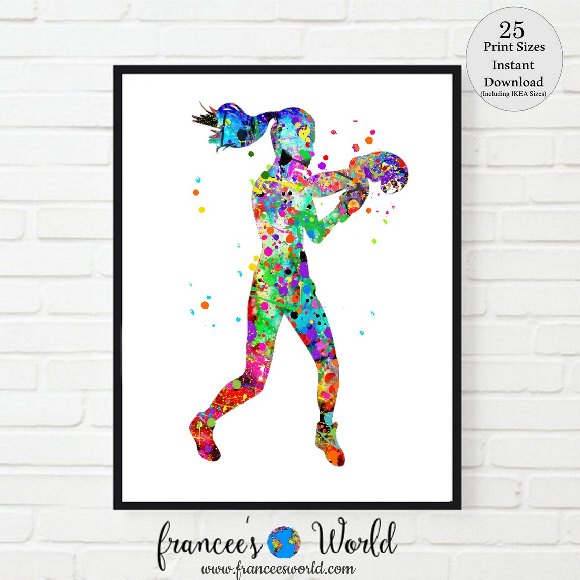Boxer Women Print Boxing Female Boxer Boxing Watercolor - Etsy