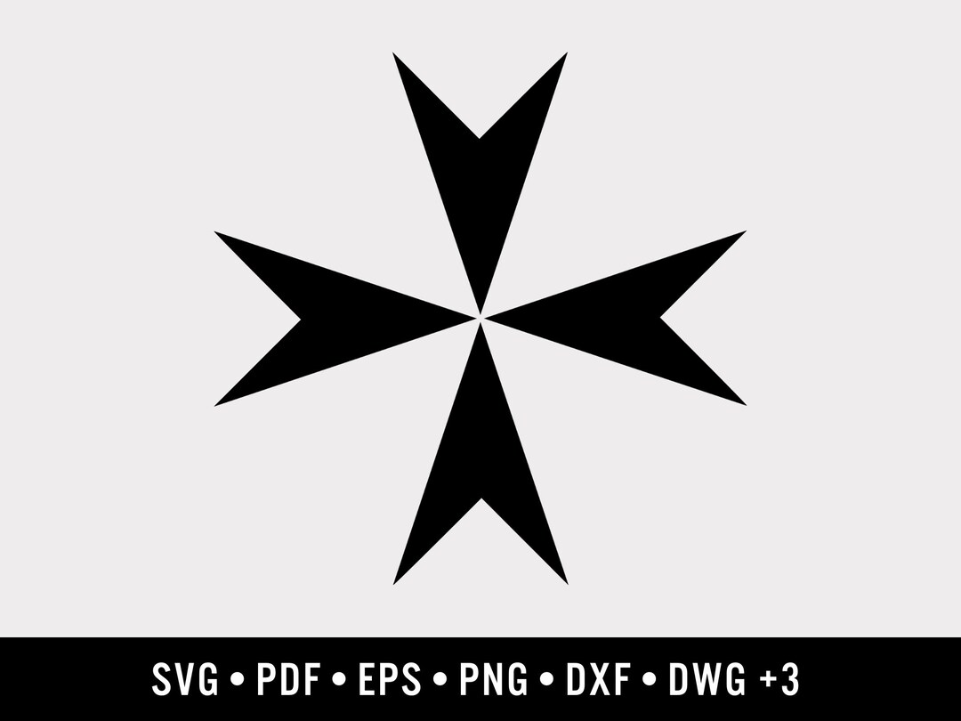Maltese Cross Graphic | Includes 9 File Formats | for Design, Print ...