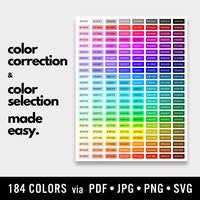 Printable CMYK Color Chart - Etsy
