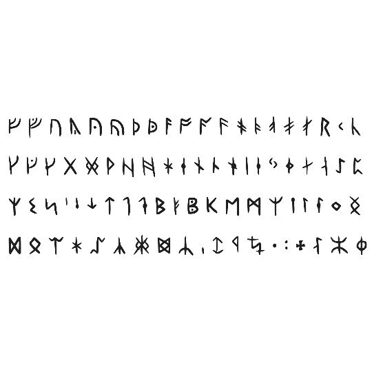 Handwritten Runic OTF/TTF Font 81 Rune Glyphs With 4 - Etsy