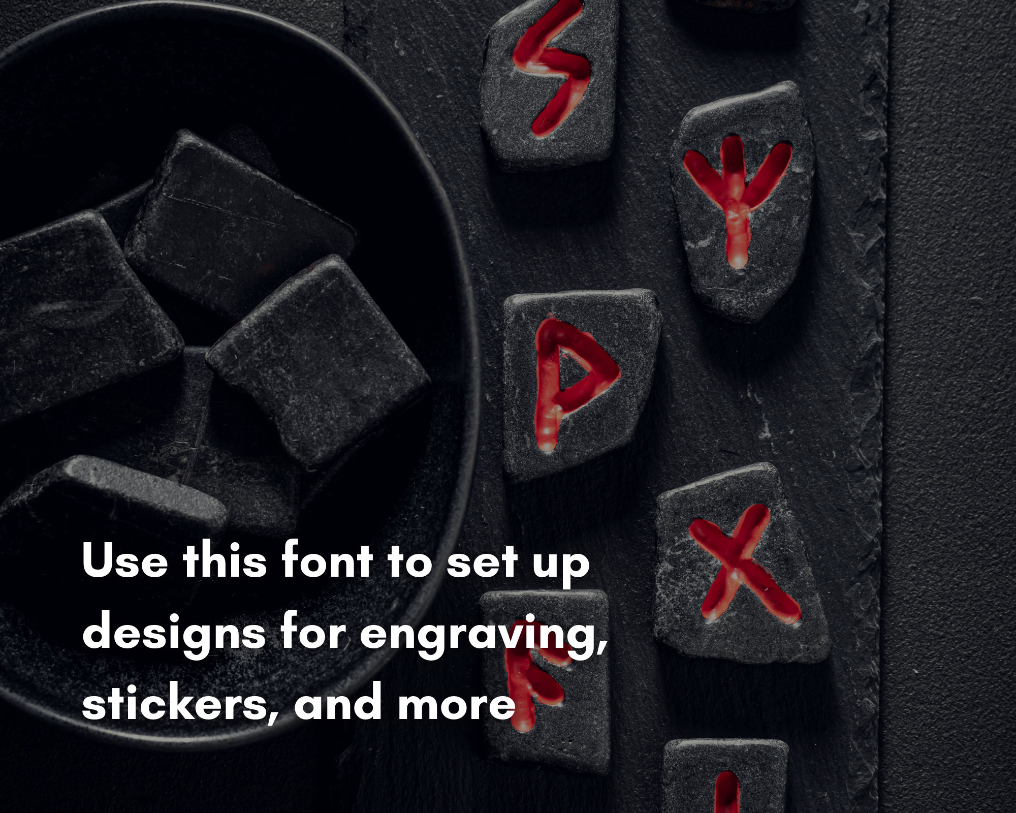 Handwritten Runic OTF/TTF Font 81 Rune Glyphs With 4 Variations Each ...