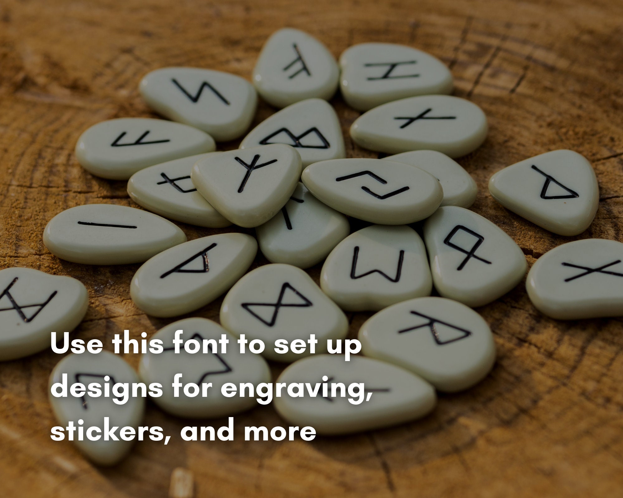 Handwritten Runic OTF/TTF Font 81 Rune Glyphs With 4 Variations Each Unicode Character Set Text ...
