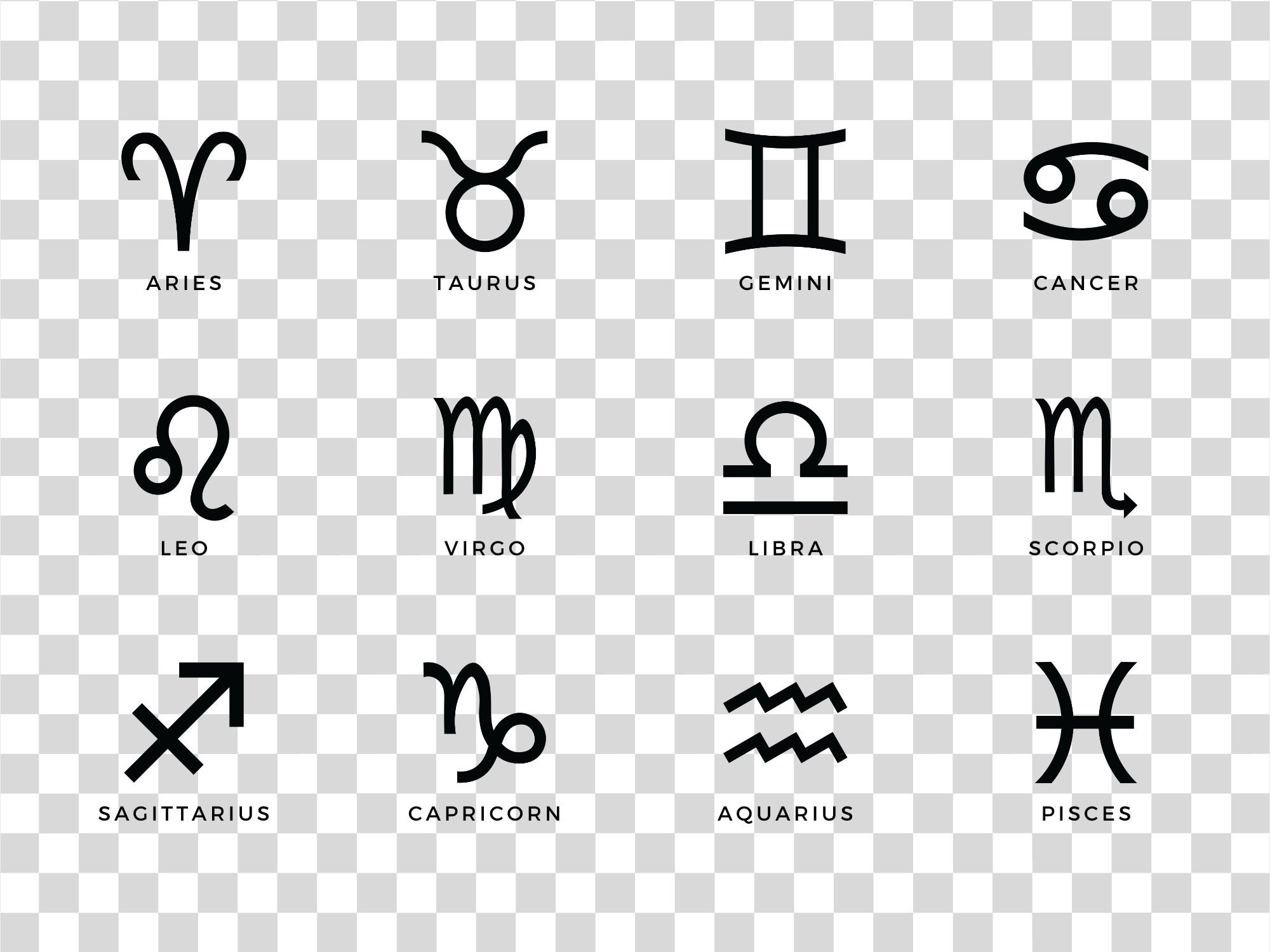Premium Zodiac Signs Graphics Bundle | Includes 9 File Formats | for ...