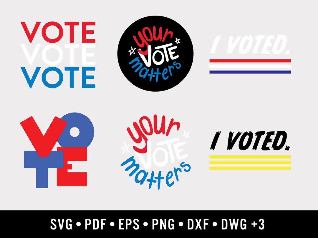 Voting Graphics Bundle | Includes 9 File Formats | for Design, Print ...