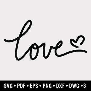 Premium Love Script Graphic | Includes 9 File Formats | for Design ...