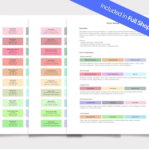 Pastel Procreate & PDF Color Palette – 30 Colors | Printable Chart ...