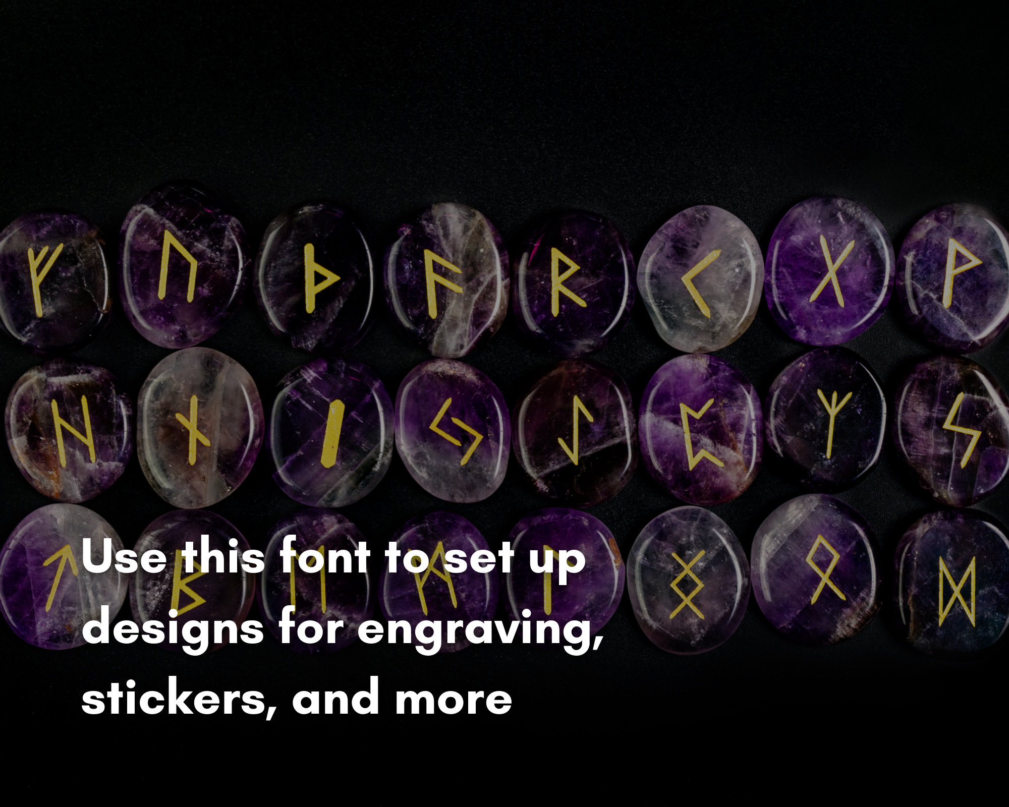 Handwritten Runic OTF/TTF Font 81 Rune Glyphs With 4 Variations Each ...