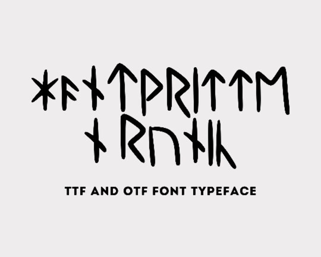 Handwritten Runic OTF/TTF Font 81 Rune Glyphs With 4 - Etsy