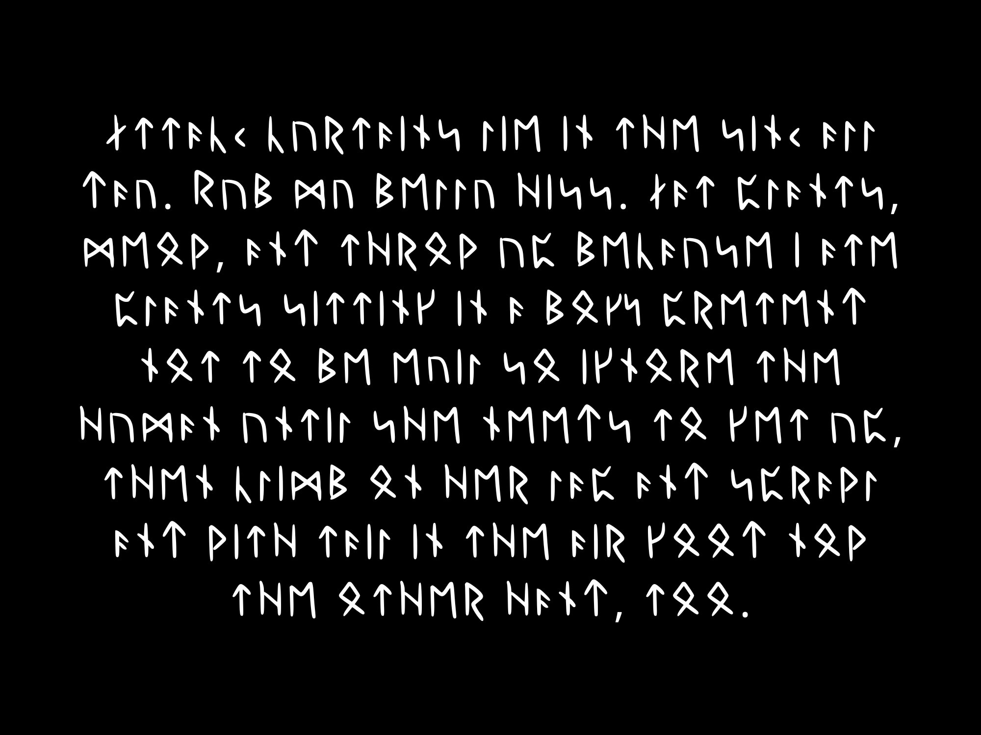 Handwritten Runic OTF/TTF Font 81 Rune Glyphs With 4 Variations Each ...