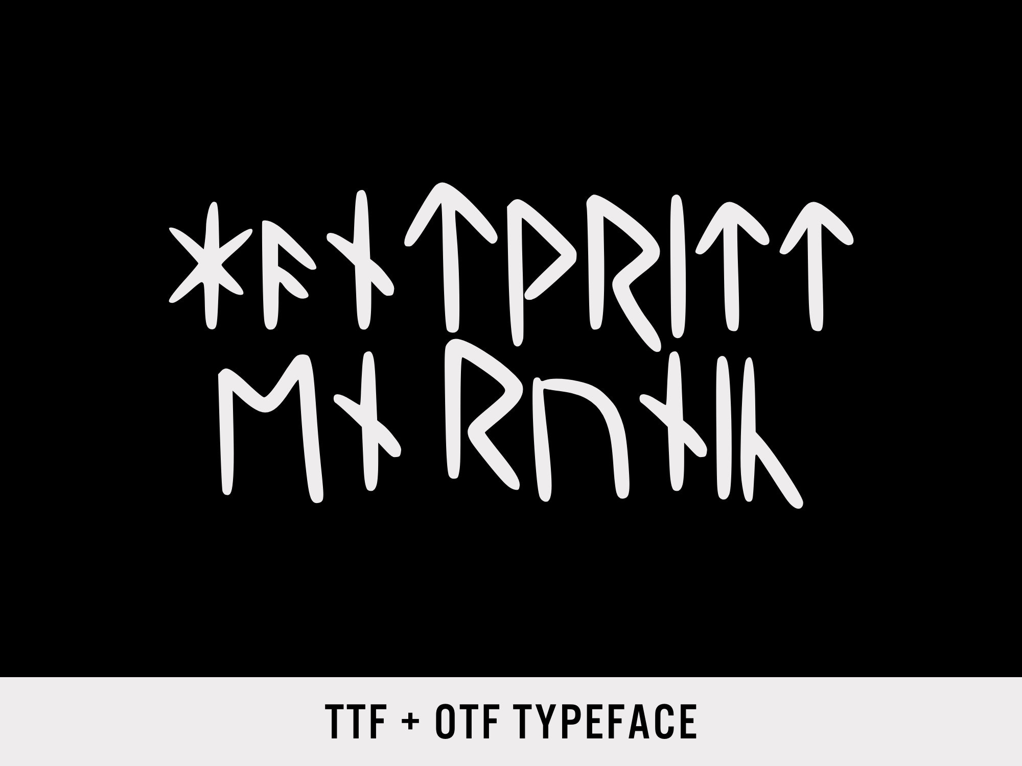 Handwritten Runic OTF/TTF Font 81 Rune Glyphs With 4 Variations Each ...