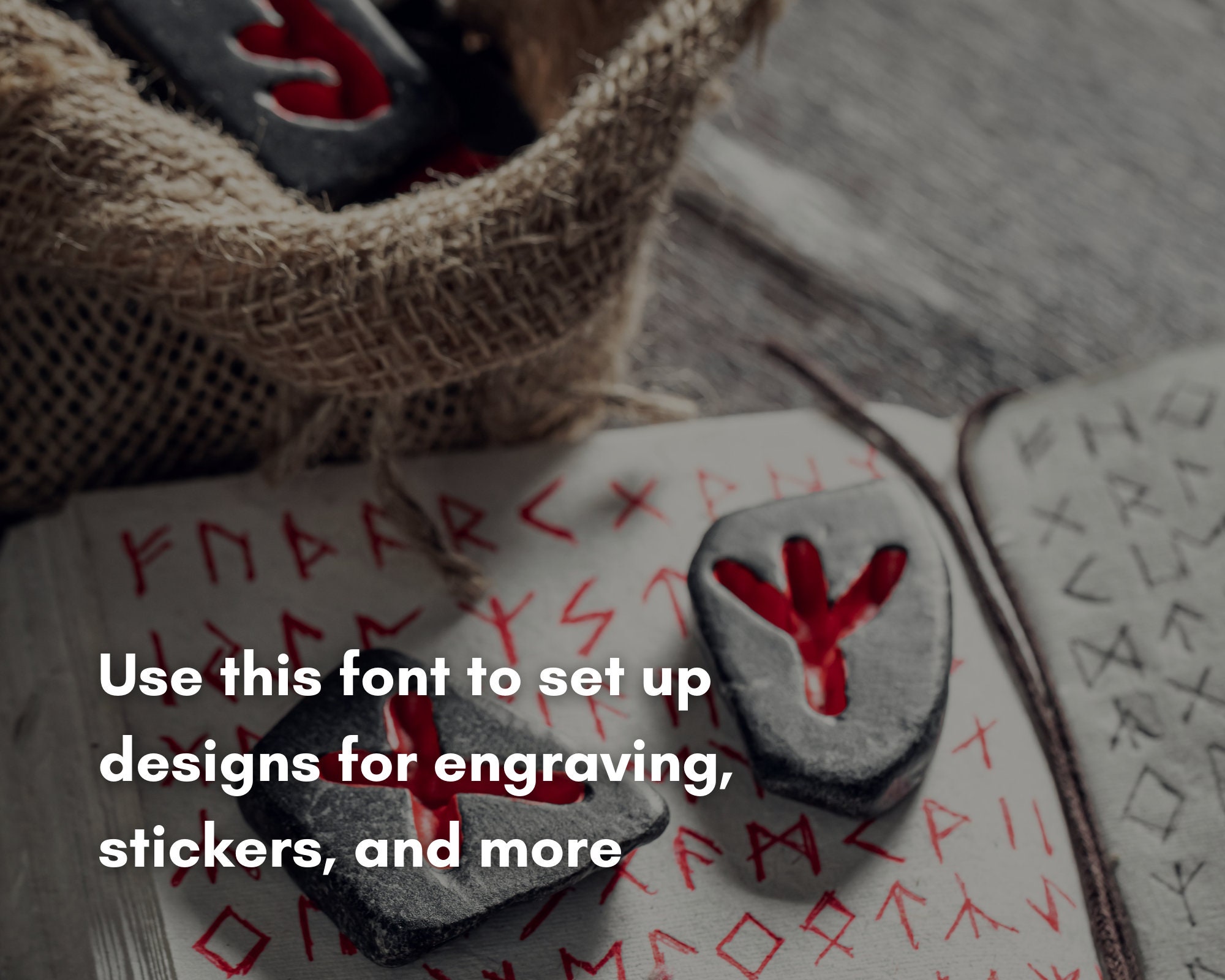 Handwritten Runic OTF/TTF Font 81 Rune Glyphs With 4 Variations Each Unicode Character Set Text ...