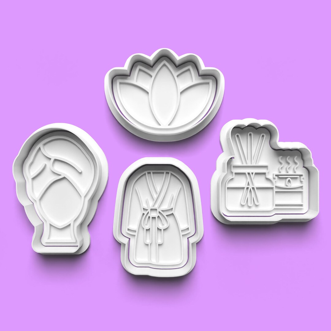 Spa Day Cookie Cutter Set: Relaxation Theme, Cake Decorating - Etsy