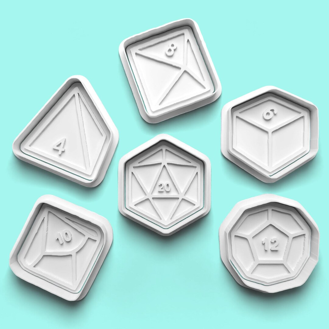 Dice Cookie Cutter Fondant Stamp Set – Fun Baking Tool, Party ...