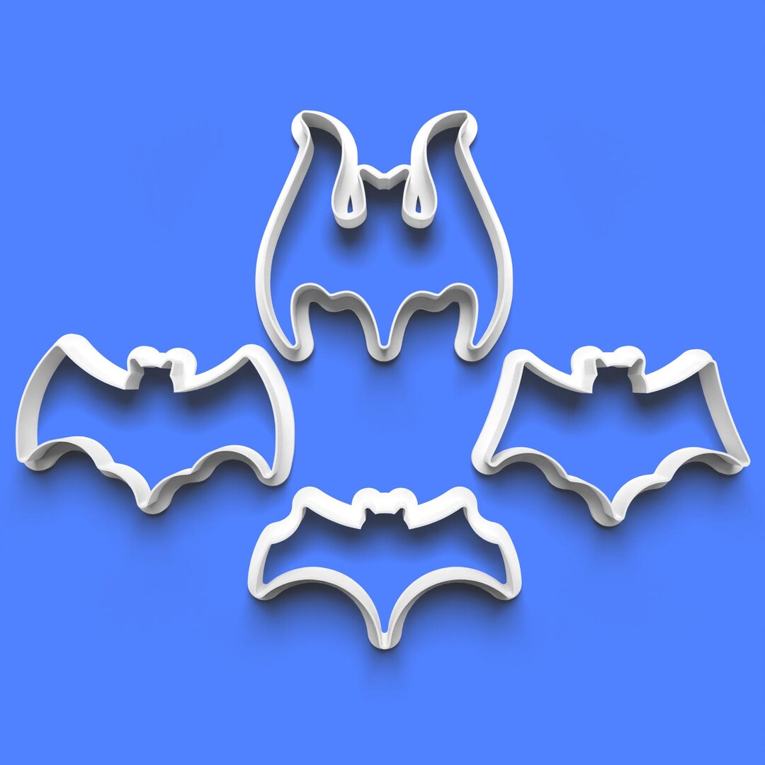 Cookie Cutter and Fondant Stamp Halloween Bats Bat Selection Set, Party ...