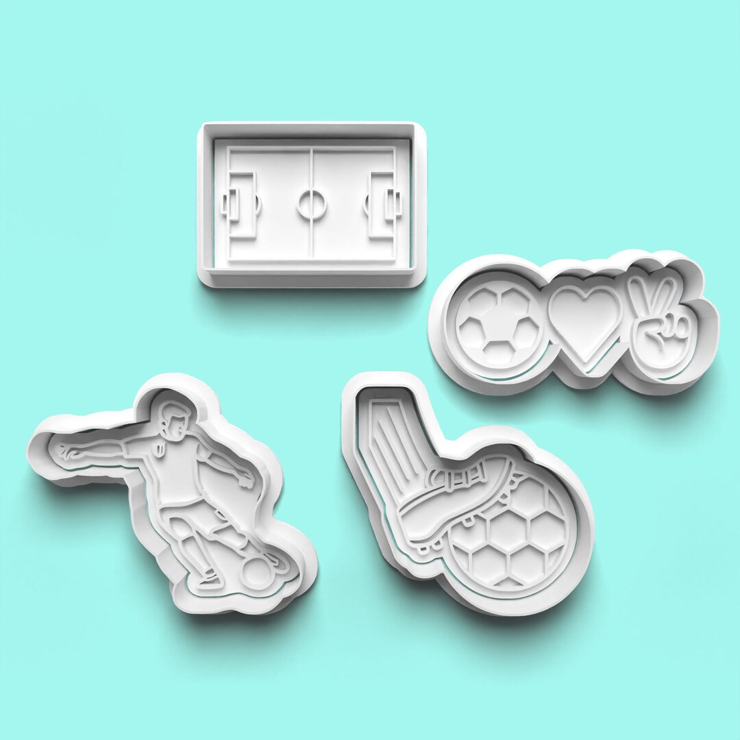 Football Cookie Cutter Set: 3D Printed Soccer Theme, Party Baking - Etsy