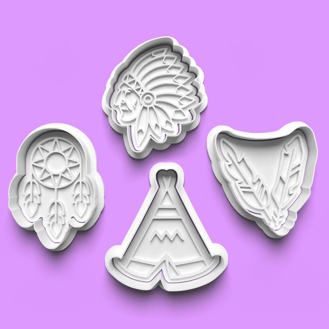 Native American Cookie Cutter Set: Teepee, Headdress, Dreamcatcher - Etsy