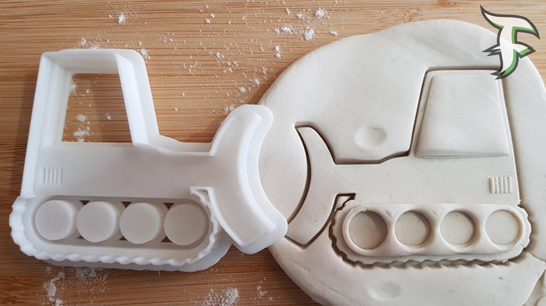 Kids Cookie Cutter Bulldozer Construction Fun Birthday Cookies, Clay ...