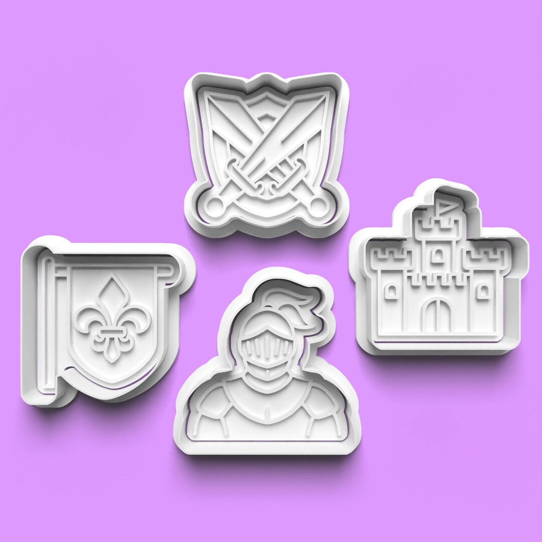 Cookie Cutter and Fondant Stamp Medieval Knights Castle Selection Set ...