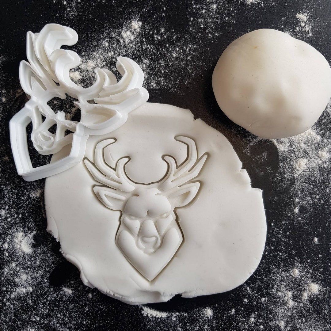 Deer Hunting Cookie Cutter Animal Head Baking Biscuit Cutters 3D ...