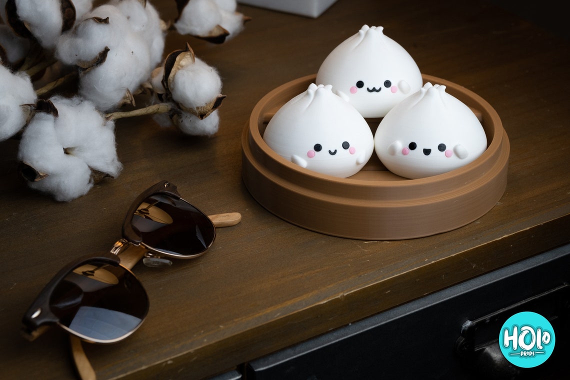 Bao Bun Figurines in a Cute Basket Kitchen Decor Top Gift - Etsy