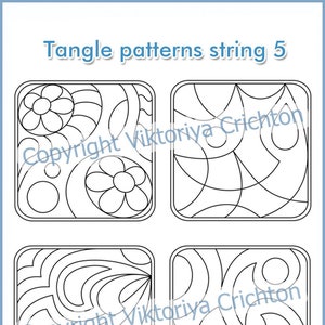 Strings for Drawing Zentangles 5. String Art Template. Tangle Pattern String, Jpeg, PDF. - Etsy