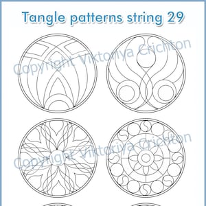 Zentangles Strings for Drawing Patterns 26. Tangle Pattern Printable String, Jpeg, PDF. - Etsy