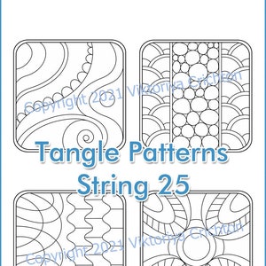 Zentangles Strings for Drawing Patterns 25. Tangle Pattern - Etsy