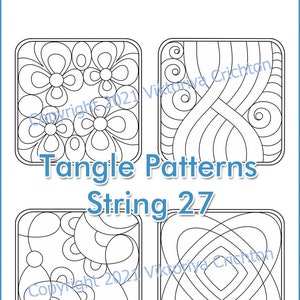 Zentangles Strings 27 for Drawing Patterns. Tangle Pattern - Etsy