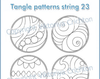 Zentangles Strings for Drawing Patterns 26. Tangle Pattern - Etsy