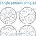 Strings for Drawing Zentangles_23. Zentangle Circle Starter Pages ...