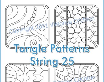 Zentangles Strings for Drawing Patterns 26. Tangle Pattern | Etsy
