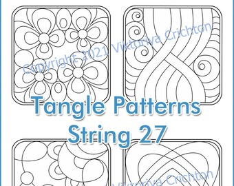 Zentangles Strings for Drawing Patterns 26. Tangle Pattern | Etsy
