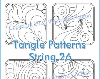 Zentangles Strings for Drawing Patterns 26. Tangle Pattern - Etsy