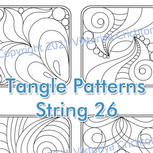 Zentangles Strings for Drawing Patterns 26. Tangle Pattern - Etsy UK